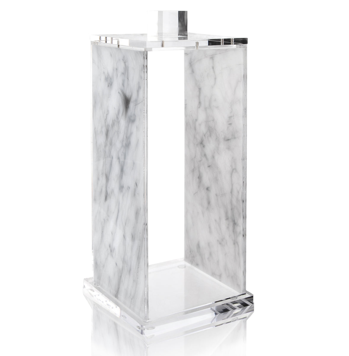 Square Marble Lucite Canister – Blancnoire Fine Gifts